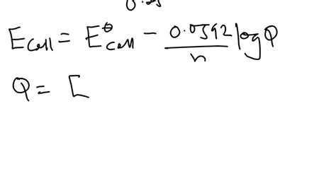 Solved Calculate The Cell Potential Ecell And Gibbs Free Energy Delta G For The Reaction