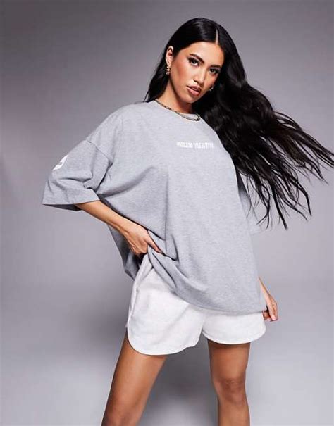 Weekend Collective Icon Oversized T Shirt With White Stacked Back Logo