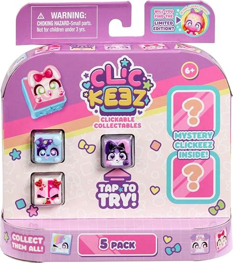 Clickeez 5 Pack 5 Collectible Character Keyboard Keys