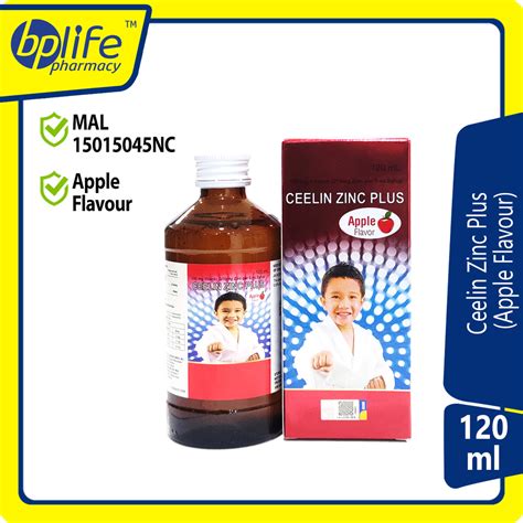 Ceelin Zinc Plus 120ml Apple Flavour Shopee Philippines