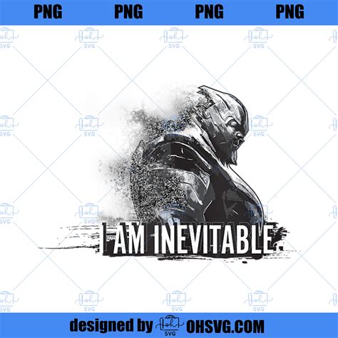Marvel Avengers Endgame Thanos I Am Inevitable Portrait Png Marvel Pn