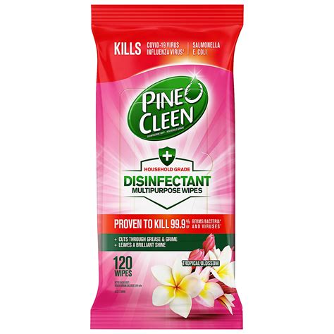 Pine O Cleen Disinfectant Wipes Tropical Blossom 120pk The Reject Shop
