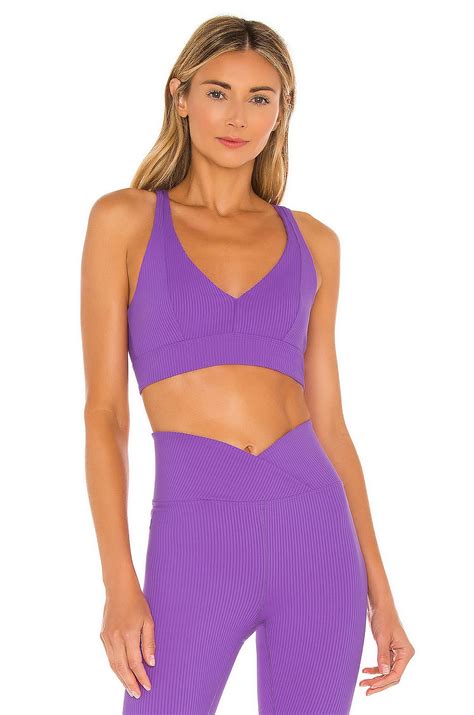 Year Of Ours Veronica Rib Bra In Orchid Revolve