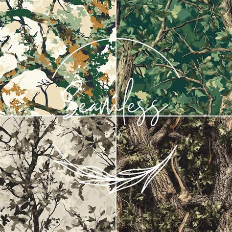 16 Real Tree Camo Patterns Digital Papers Seamless Patterns