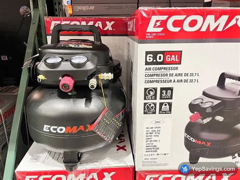 Costco Ecomax Air Compressor 1 5hp 6gal Itm 1715175