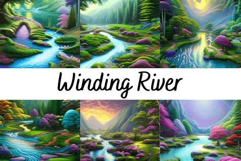 Winding River Gráfico Por Printyourart · Creative Fabrica
