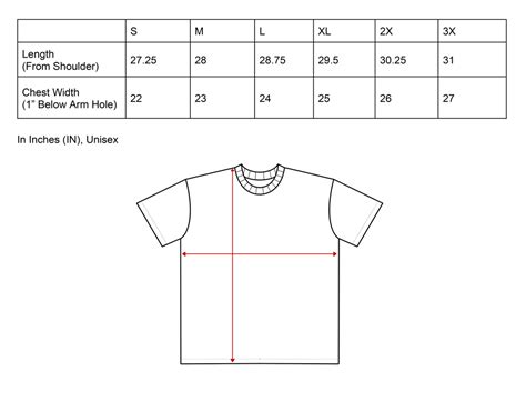 30 Tee Size Guide Sparktrendz