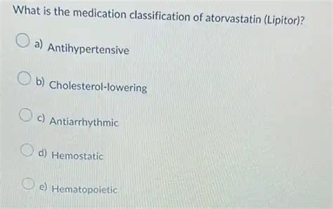 What Is The Medication Classification Of