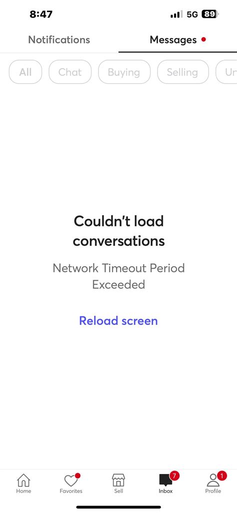 Network Timeout Period Exceeded Rmercari