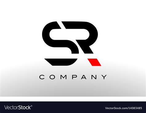 S R Logo Sr Letter Design Royalty Free Vector Image