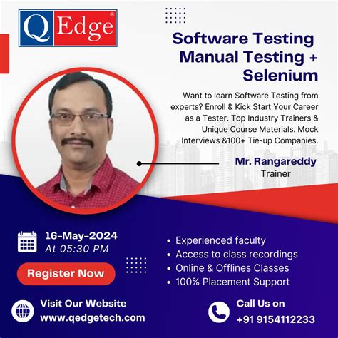 Qedge Technologies Starts Software Testing With Trainer Mr Rangareddy