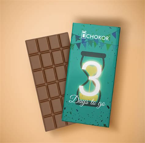 Chokor 3 Days To Go Blueberry Flavoured Chocolate Bar