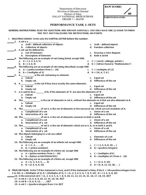 7 Sets Pdf Set Mathematics Numbers