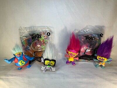 Mcdonalds Happy Meal Toys Trolls Lot Of 6 Poppy 2016 And 2020 Ebay