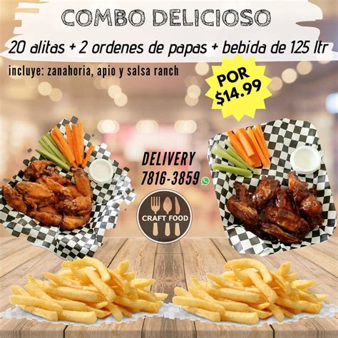 Craft Food ⚠️nuevo Combo Delicioso Incluye 20 Alitas Facebook