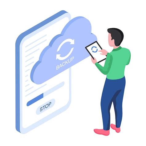 Premium Vector Unique Design Illustration Of Cloud Backup