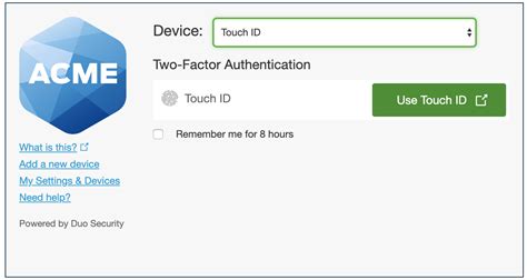 Use Apple Touch ID With The Traditional Duo Prompt Guide To Two Factor Authentication Duo