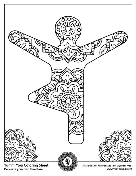 Free Printable Yoga Coloring Page Yummi Yogi