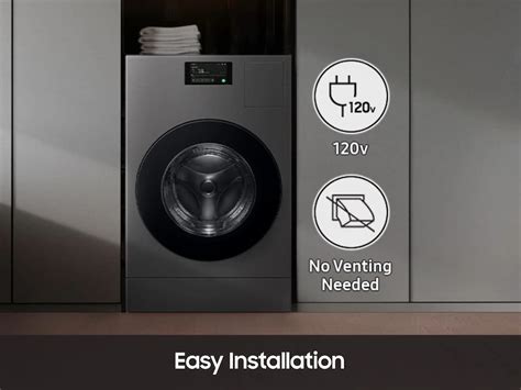 Samsung Dark Steel Bespoke 53 Cu Ft Ultra Capacity All In One Washe