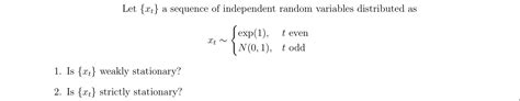 Solved Let Xt A Sequence Of Independent Random Variables Chegg