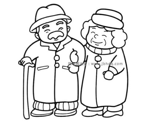 简笔画老头和老太太（推荐13张）简笔画图片大全