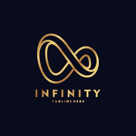 Gold Infinity Logo Infinity Symbol With Golden Scales Loop Stock