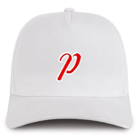 Stitchfy Letter P Script Outline 5 Panel Structured Snapback Baseball