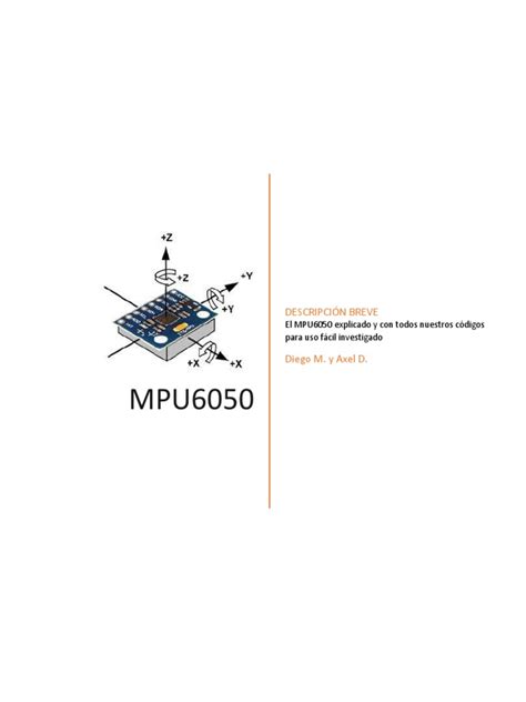 Uso Del Mpu6050 Con Arduino Pdf Giroscopio Acelerómetro