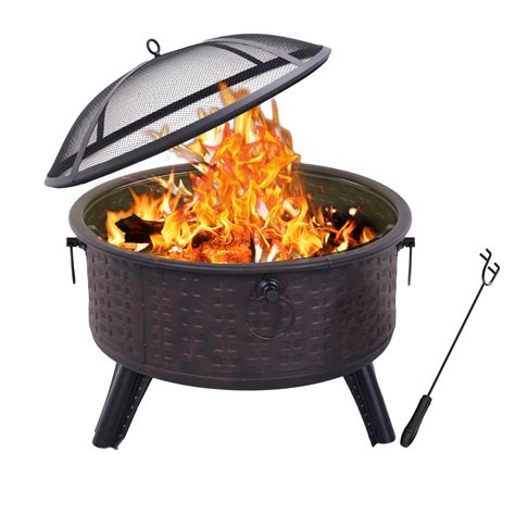 Fire Pit Portable Firepits For Outside Patio Outdoor Wood Burning