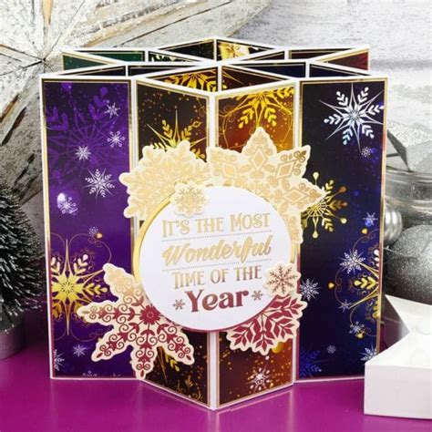 Trim Me Foiled Insert Pad Seasons Greetings Gold Hunkydory Crafts
