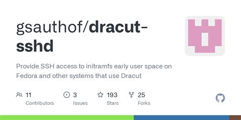 github gsauthof dracut sshd provide ssh access to initramfs early