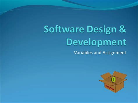 Sd And D Variables And Assignment Ppt