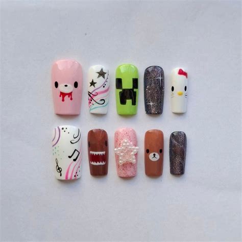 Lilicutenails⋆ 𐙚 ˚ On Instagram 2010s Inspired🎶🐻🌱 ♡ ♡ ♡ ~ 𝑬𝒂𝒄𝒉
