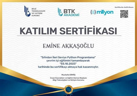 Python Btkakademi Programlama Emine A