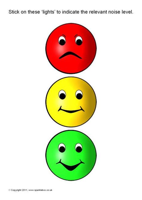 Traffic Lights Noise Level Classroom Display Set Sb4269 Sparklebox