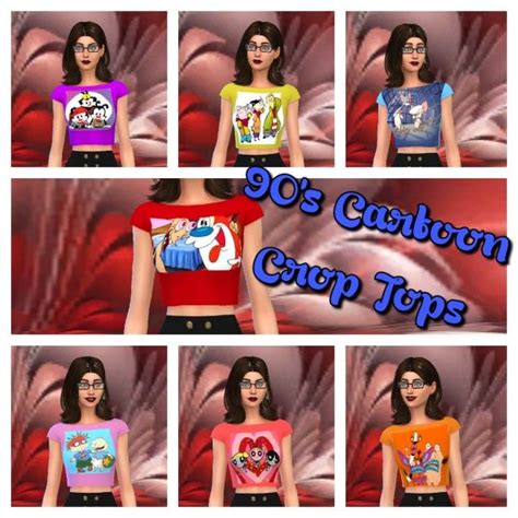 Ts4 90s Cartoon Crop Tops Crop Tops Cropped 90s Cartoon