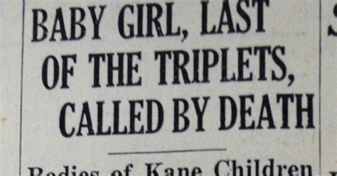 Vintage Johnstown Kane Triplets April 1936
