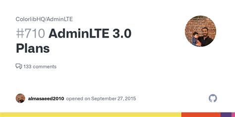 Adminlte 30 Plans · Issue 710 · Colorlibhqadminlte · Github