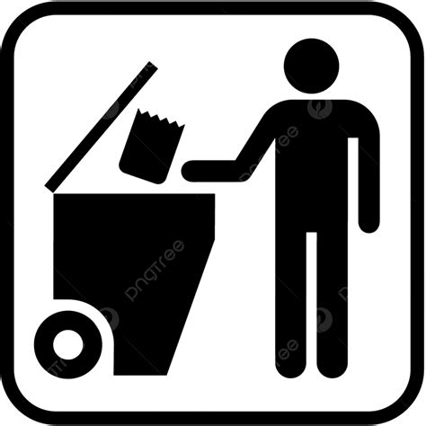 Contenedor De Basura En Blanco Y Negro Png Negro Elemento Basura