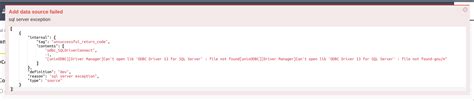 SQL Server Add Data Source Failed Sql Server Exception Issue Hasura Graphql Engine