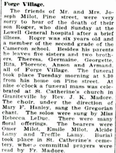 Joseph Noe Roger Milot 1924 1931 Find A Grave Memorial