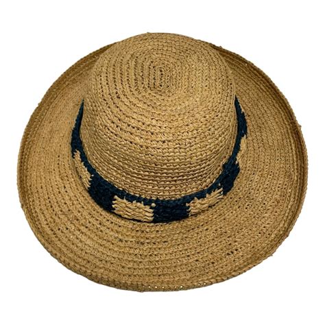 Scala Woven Straw Raffia Sun Garden Beach Hat Natural… Gem