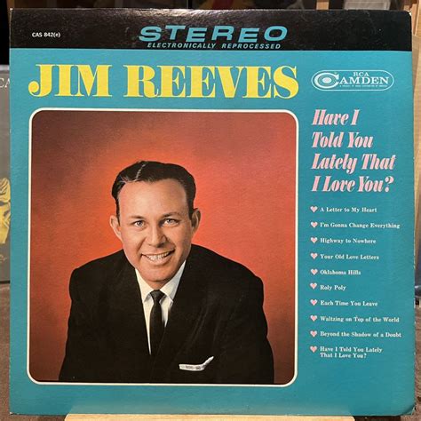Us盤org深溝 Jim Reeves Have I Told You Lately That I Love You 1964 Rca Camden Cas 842 Eカントリー