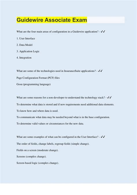 Guidewire Associate Exam 65 Questions With 100 Correct Answers