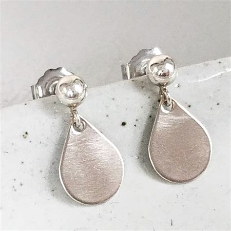Silver Dangle Earrings Etsy
