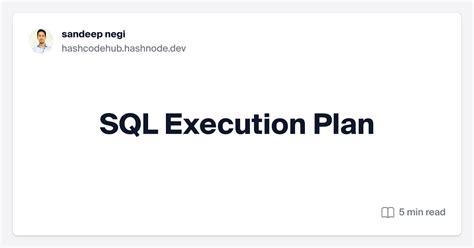 Sql Execution Plan