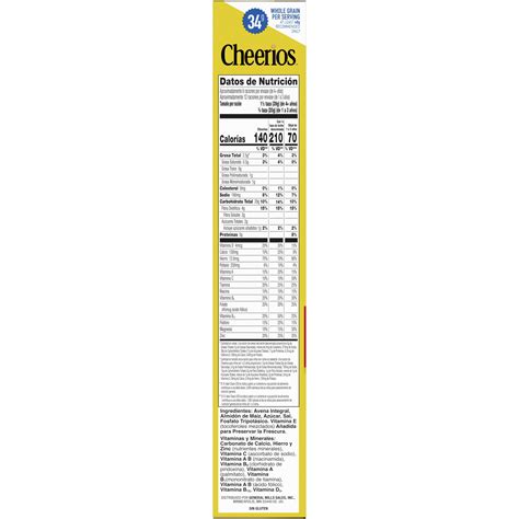 Cereal Nutrition Label