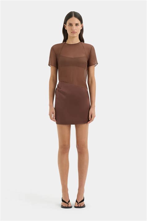 Sir Luca Mini Dress Chestnut Chestnut Laneway Boutique