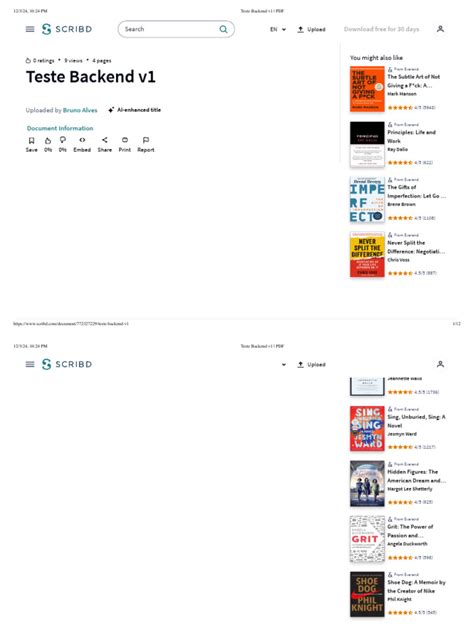 Teste Backend V1 Pdf Pdf Scribd