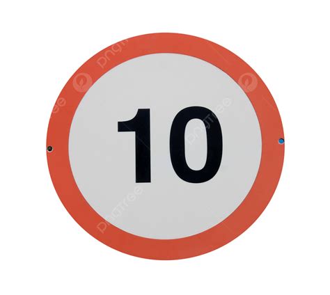 Speed Limit Traffic Sign White Background Red Cutout Restriction Png
